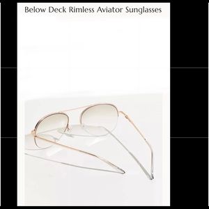 Free People | Accessories | Free People Below Deck Rimless Aviator ...